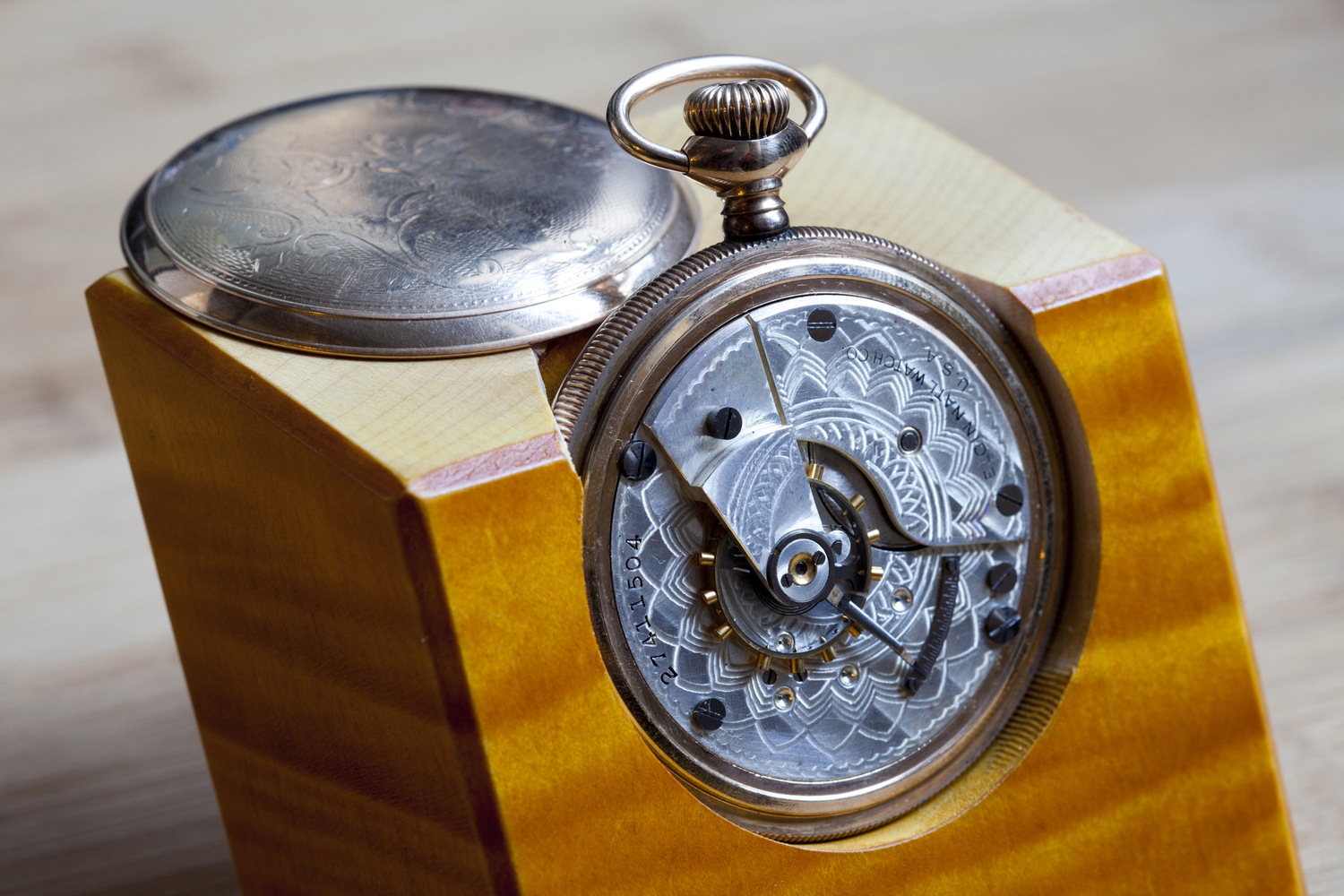 Useful Again: Restored American Pocket Watches Turned Desk Clocks ...