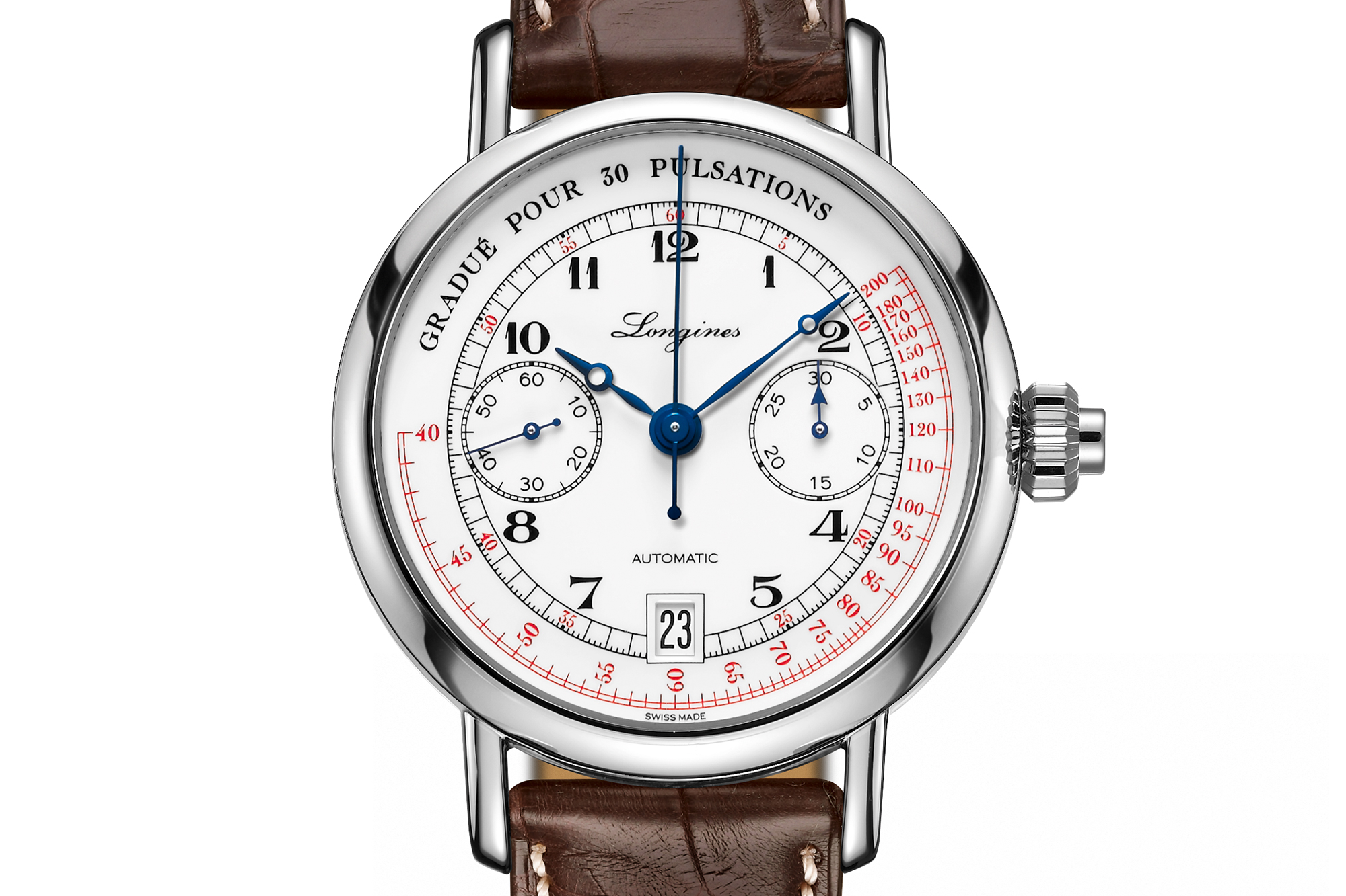 The Longines Pulsometer Chronograph, With White Lacquer Dial - HODINKEE