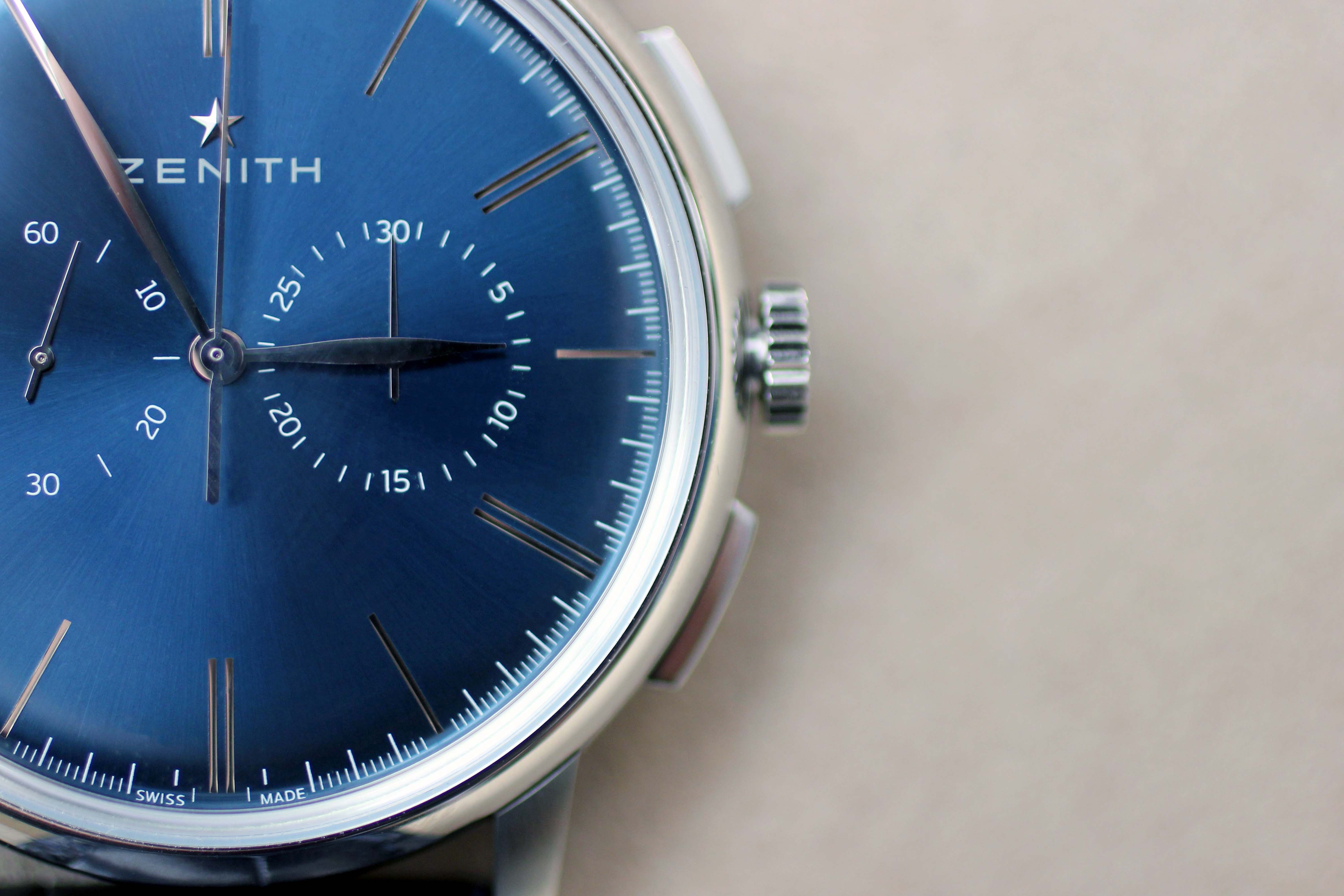 Hands-On: With The Zenith Elite Chronograph Classic Blue Dial - HODINKEE
