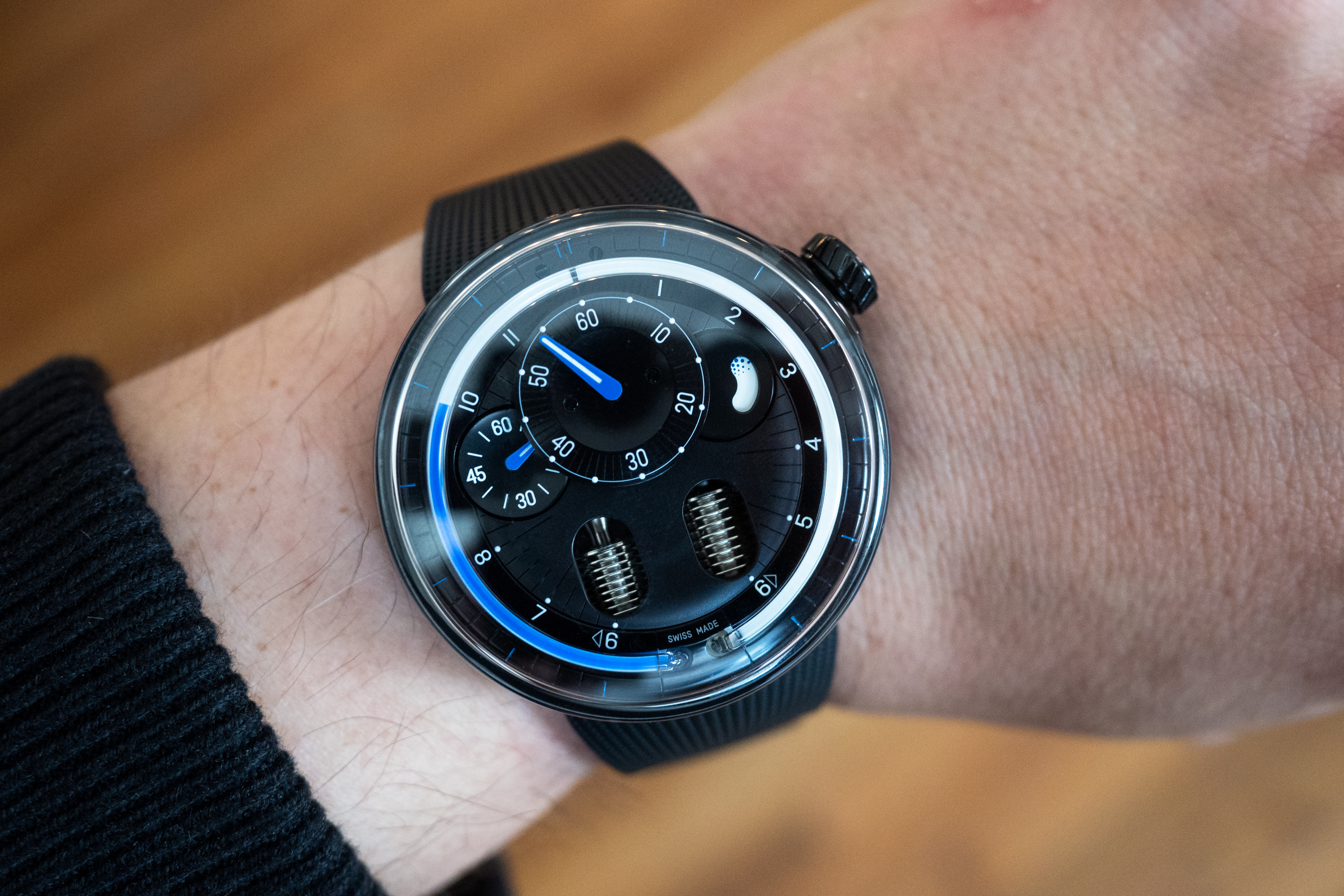 Hands-On: The HYT H0 In Black And Blue - HODINKEE