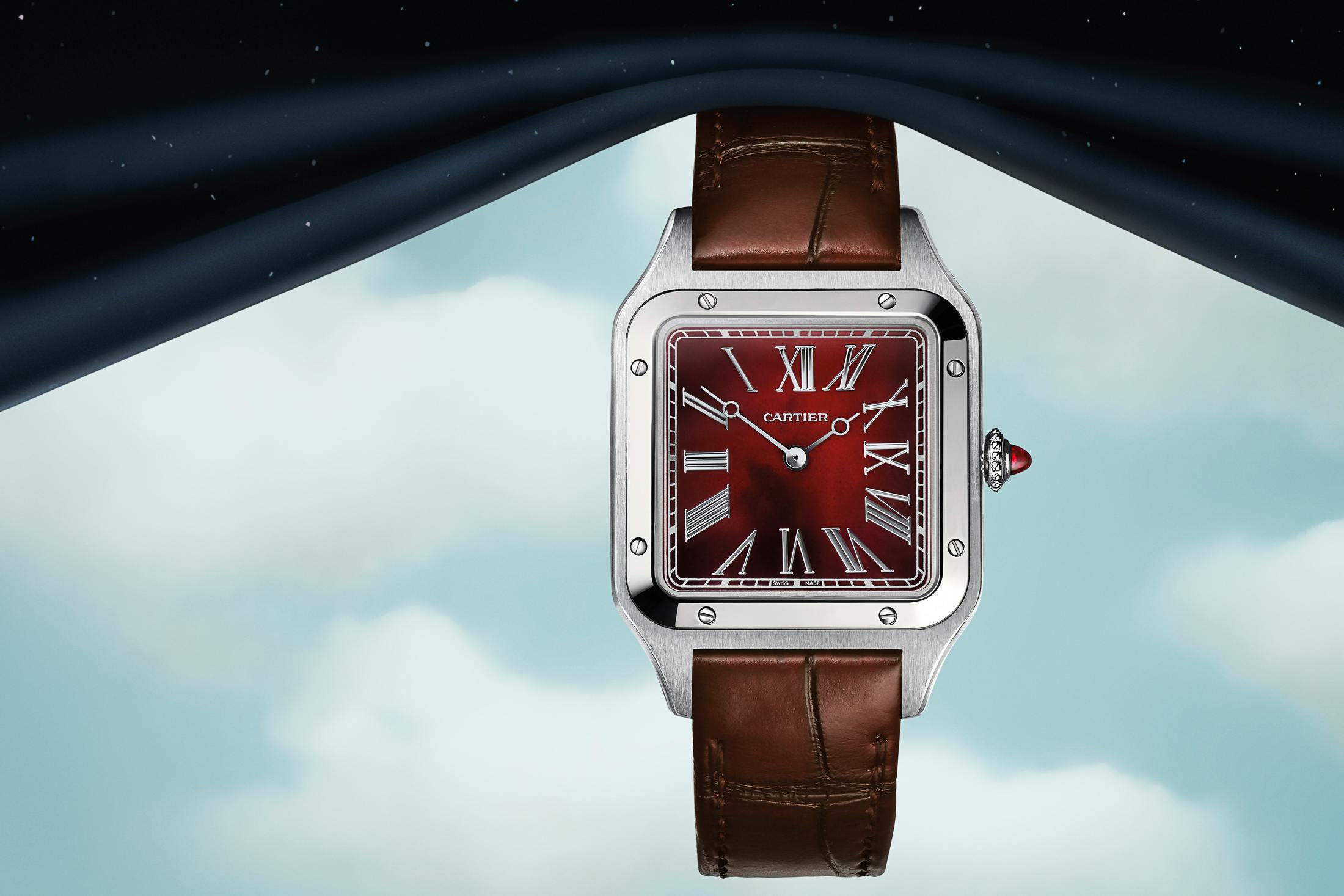 The Cartier Santos Dumont That Tells Time Backwards (You Read That Right)