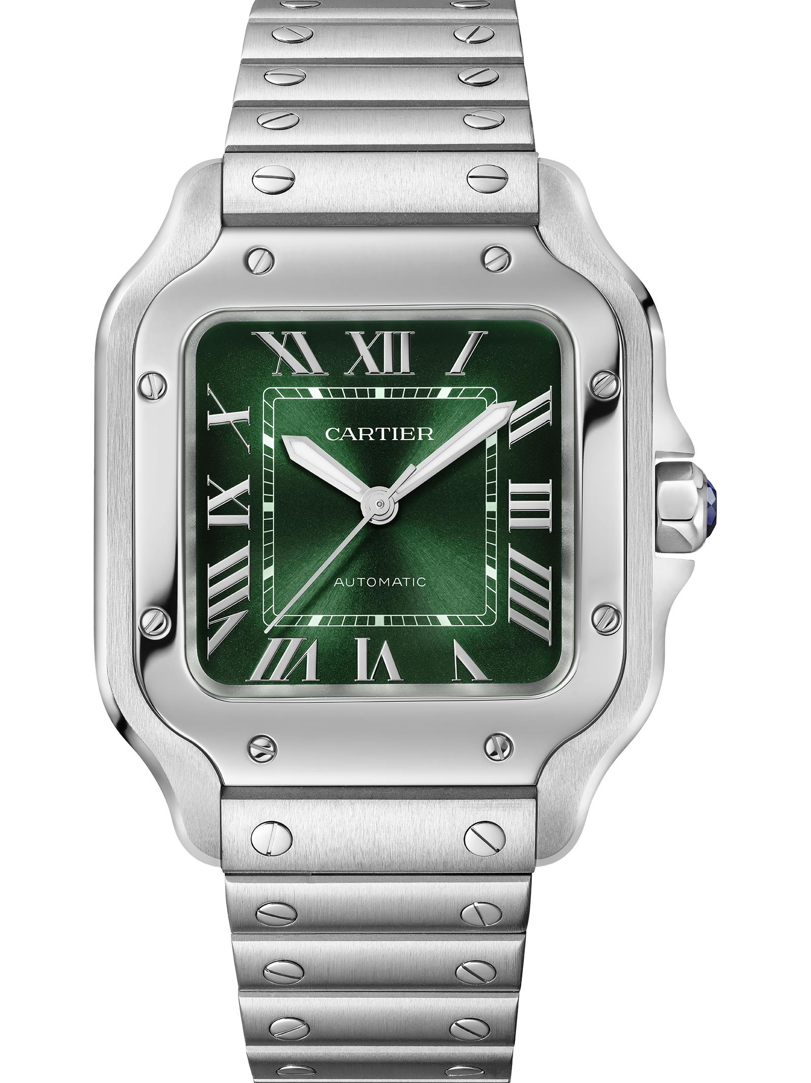 The Santos De Cartier With Green Dial
